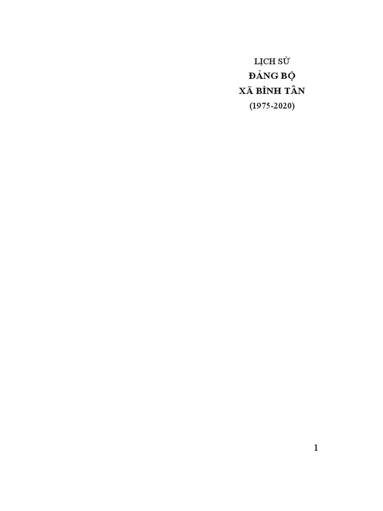 Lsdb Xa Binh Tan 1975 2020 Pdf