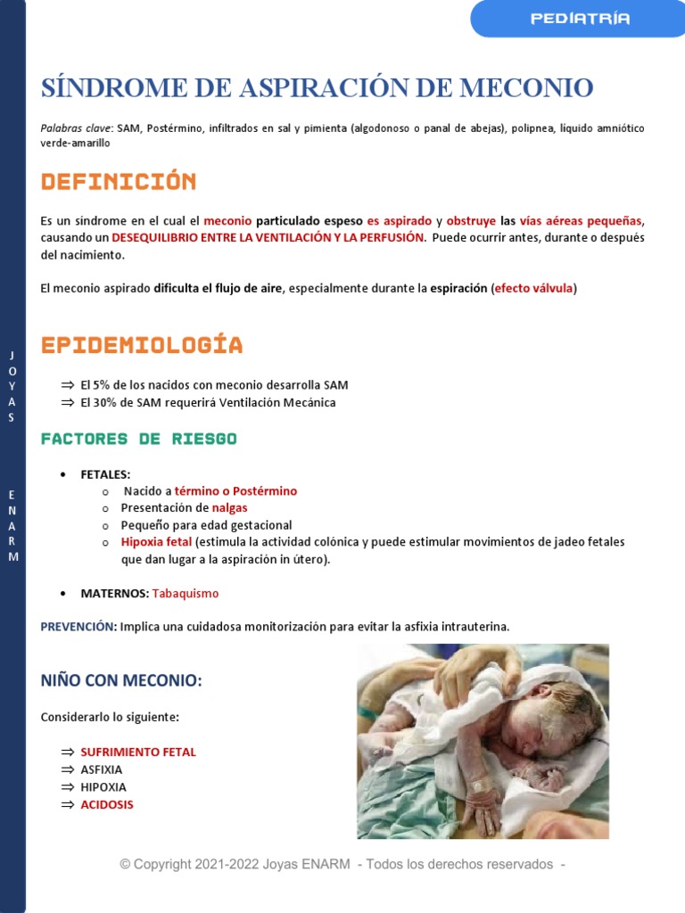 37. Síndrome de Aspiración de Meconio | PDF | Medicina CLINICA ...