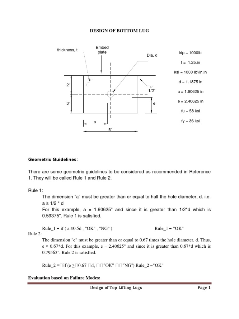 Bottom Lug | PDF | Stress (Mechanics) | Materials Science