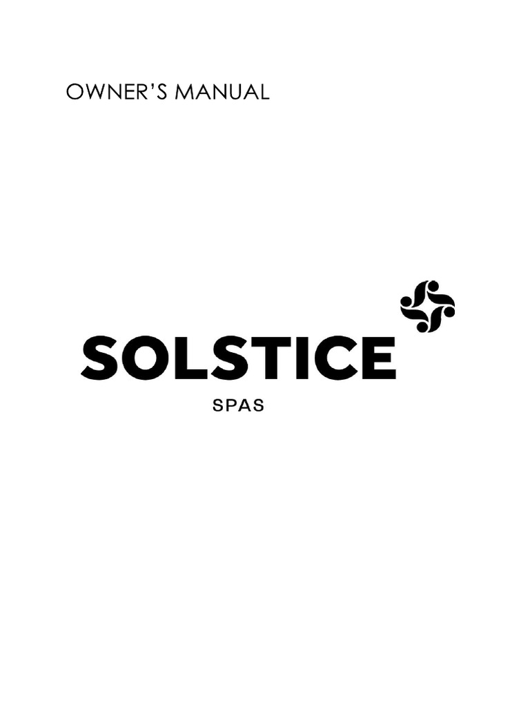 Solstice Owners Manual | PDF | Water | Electrical Wiring