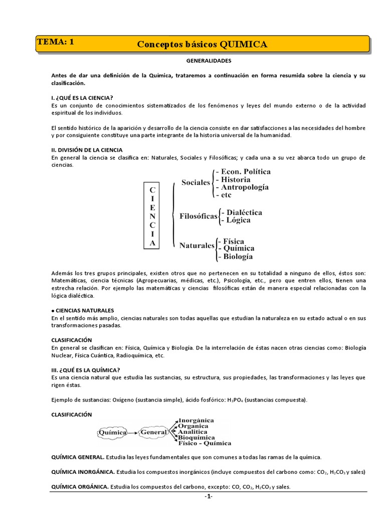 tema 1 quimica | PDF | Importar | Química