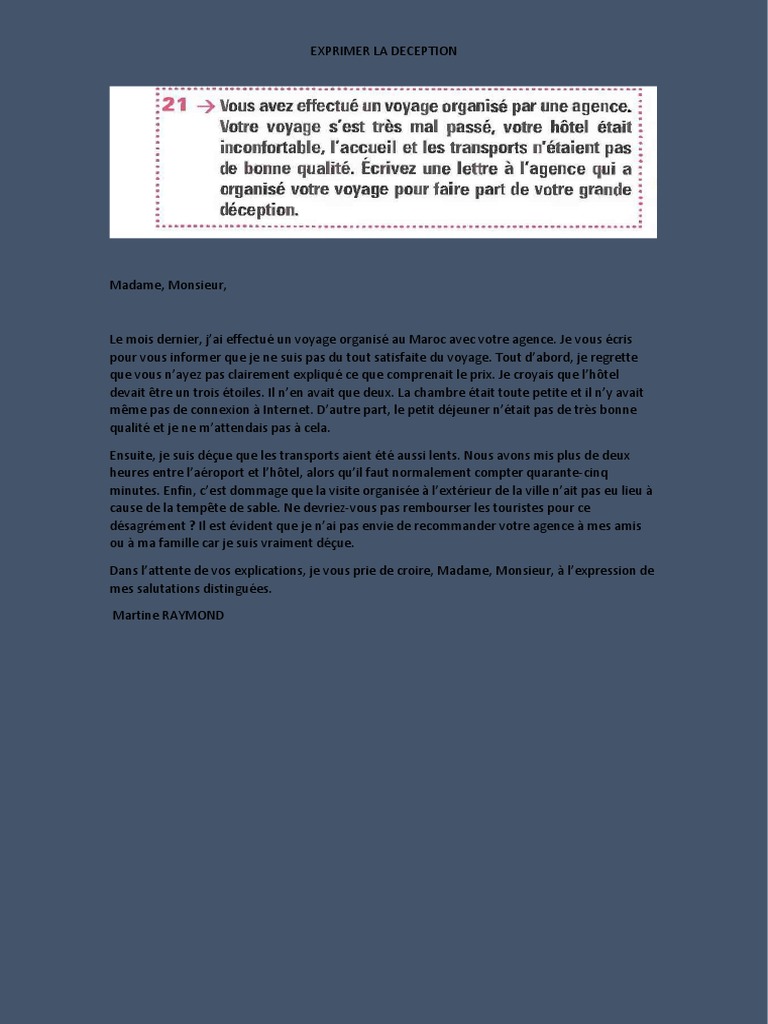 Exprimer La Deception | PDF