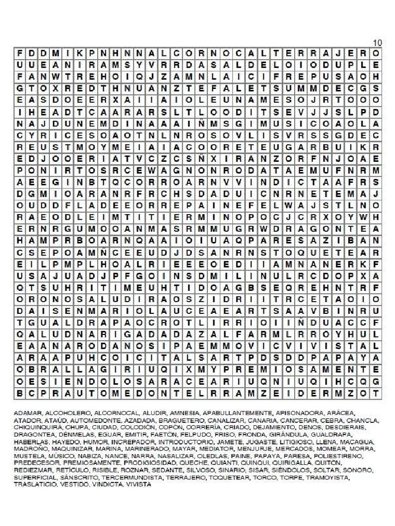 Sopa de Letras | PDF