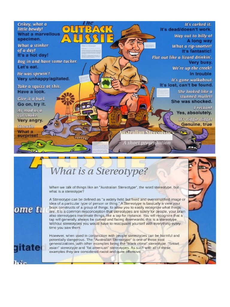 Exploring Australian Stereotypes | PDF | Social Science