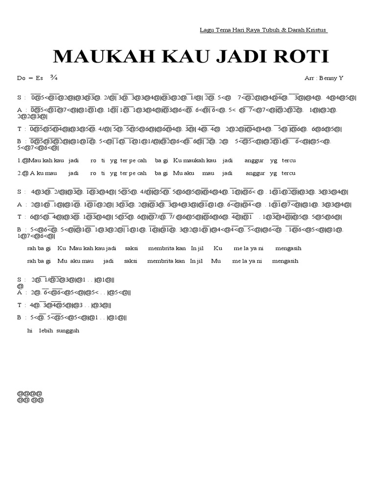 Maukah Kau Jadi Roti | PDF | Cooking, Food & Wine