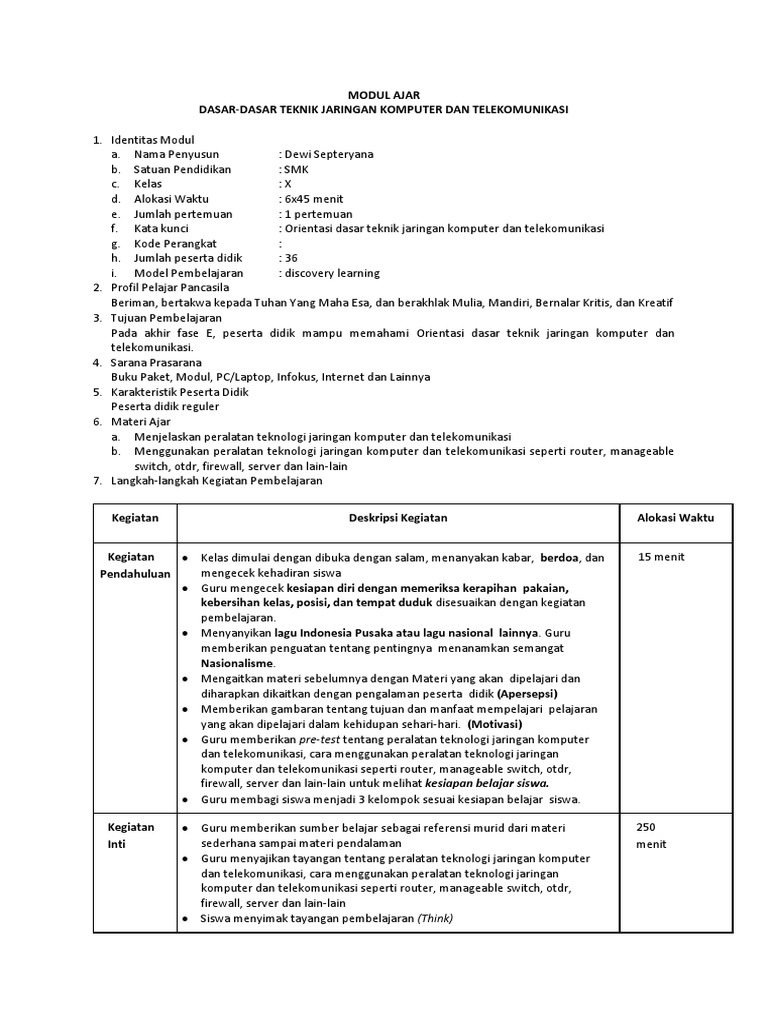 Orientasi Dasar TJKT | PDF