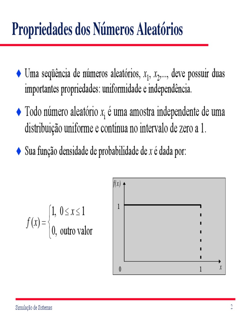 Capítulo 3 GeraÇÃo De NÚmeros E VariÁveis AleatÓrias Pdf