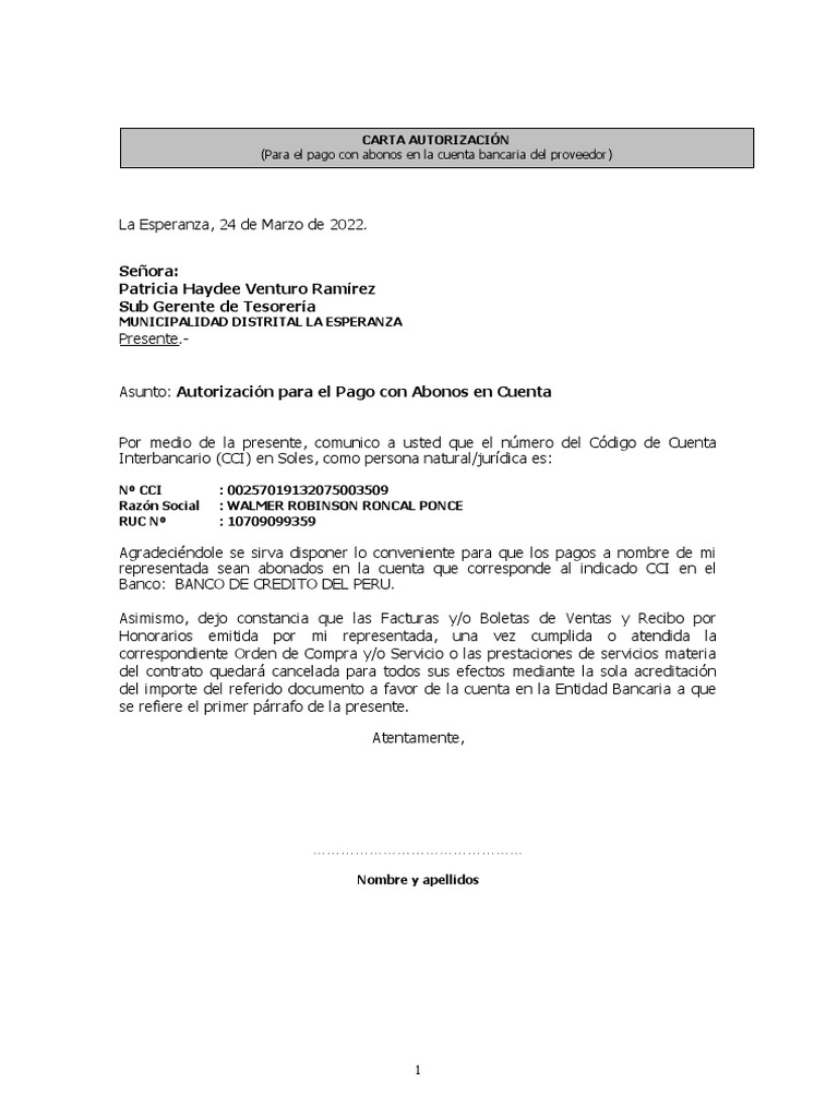 Carta Cci | PDF