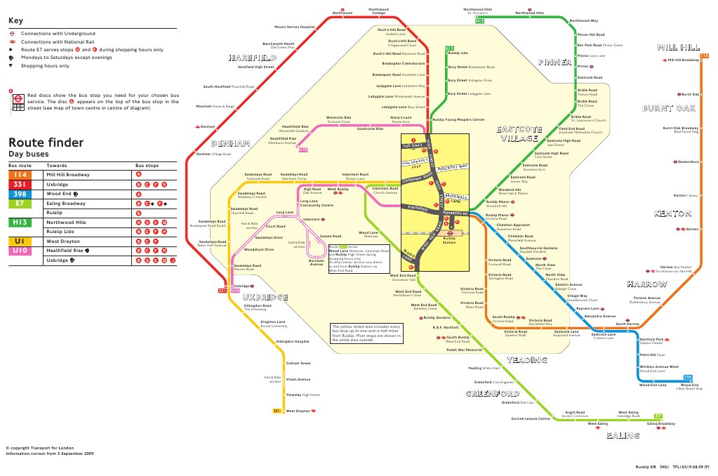 Bus Map Ruislip | PDF | Transportation Engineering | Transport ...