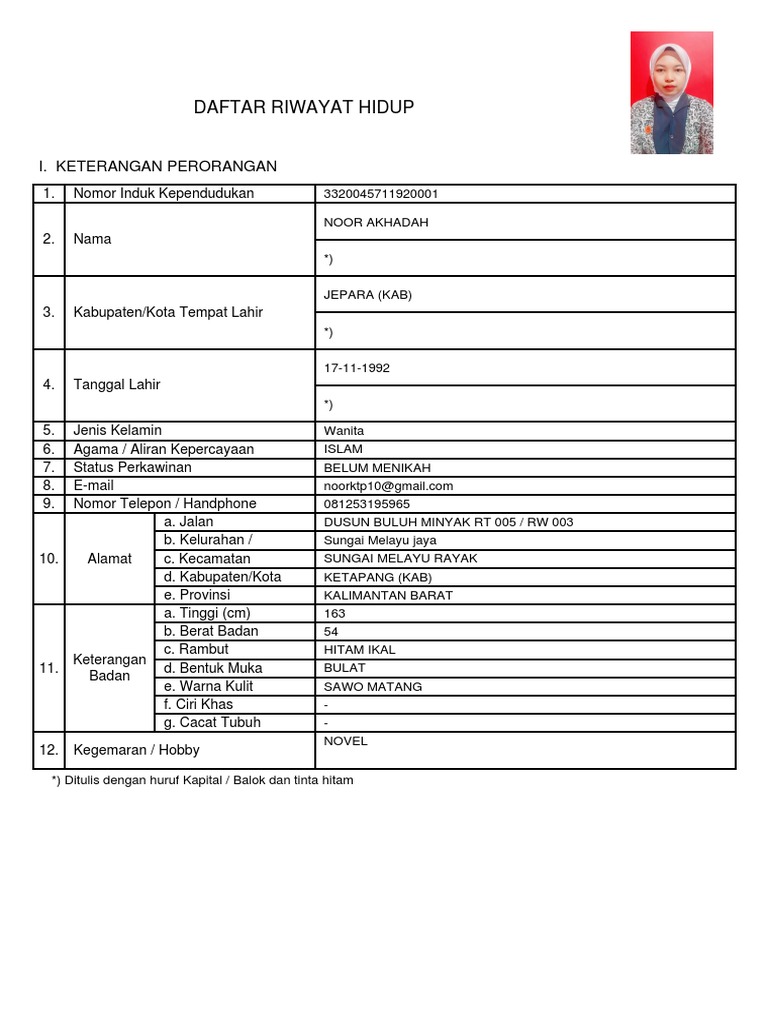 DRH Perorangan | PDF