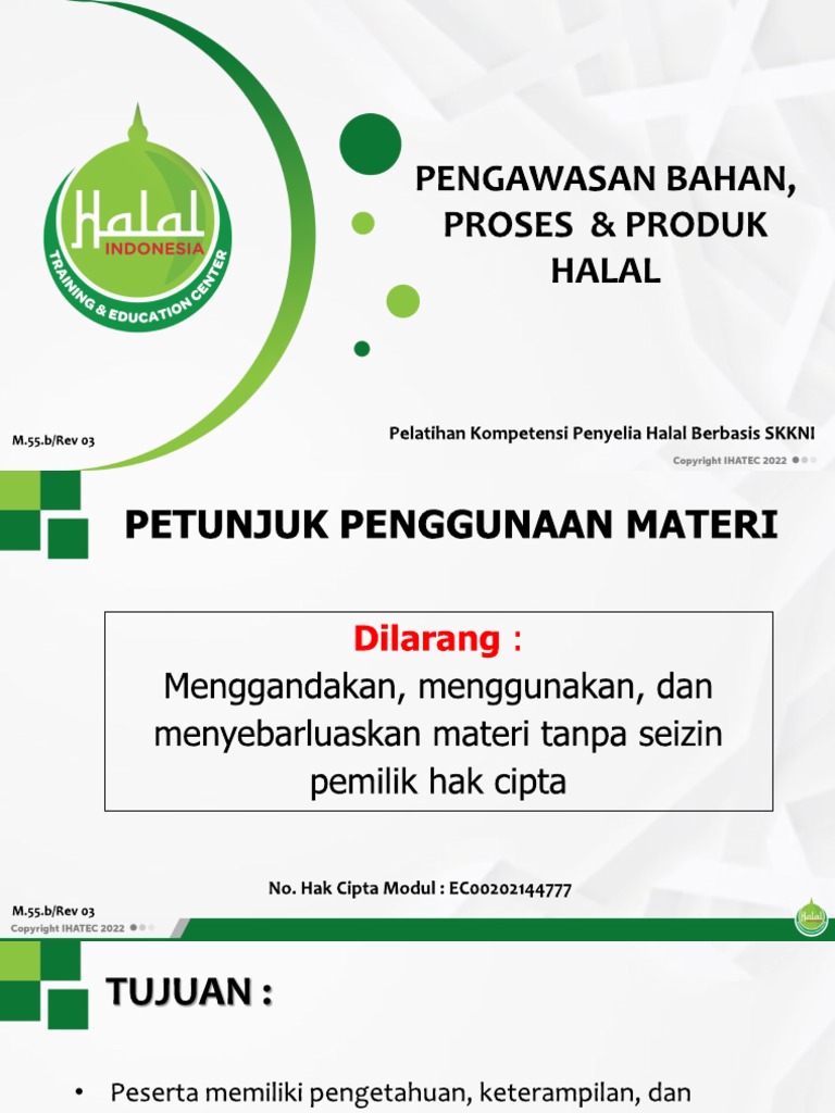 Pengantar Penyelia Halal & Standar Halal Rev04_2022 (4) | PDF