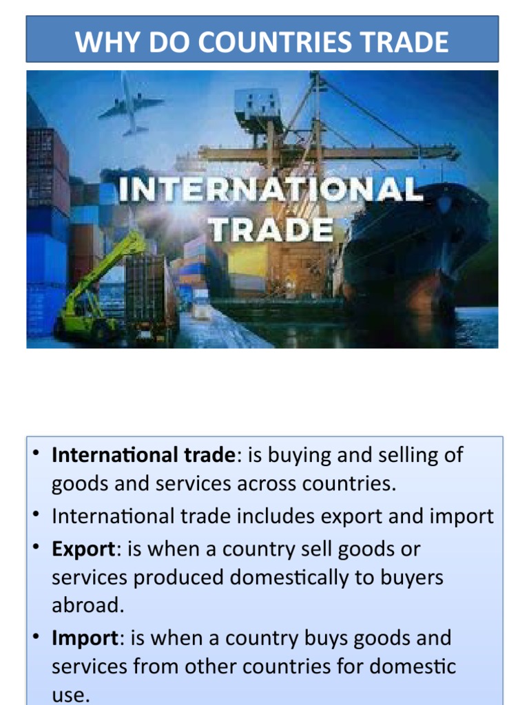 Why Do Countries Trade | PDF