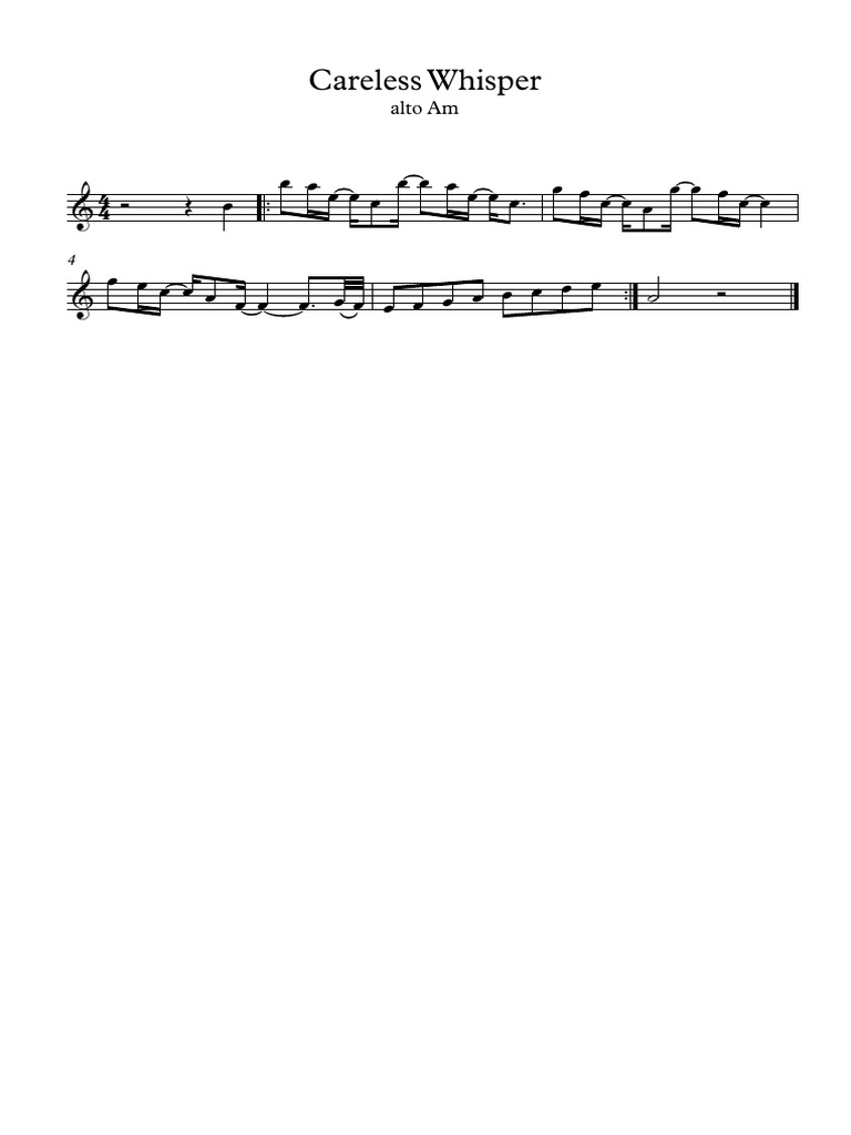 Careless Whisper - 1 - Full Score | PDF