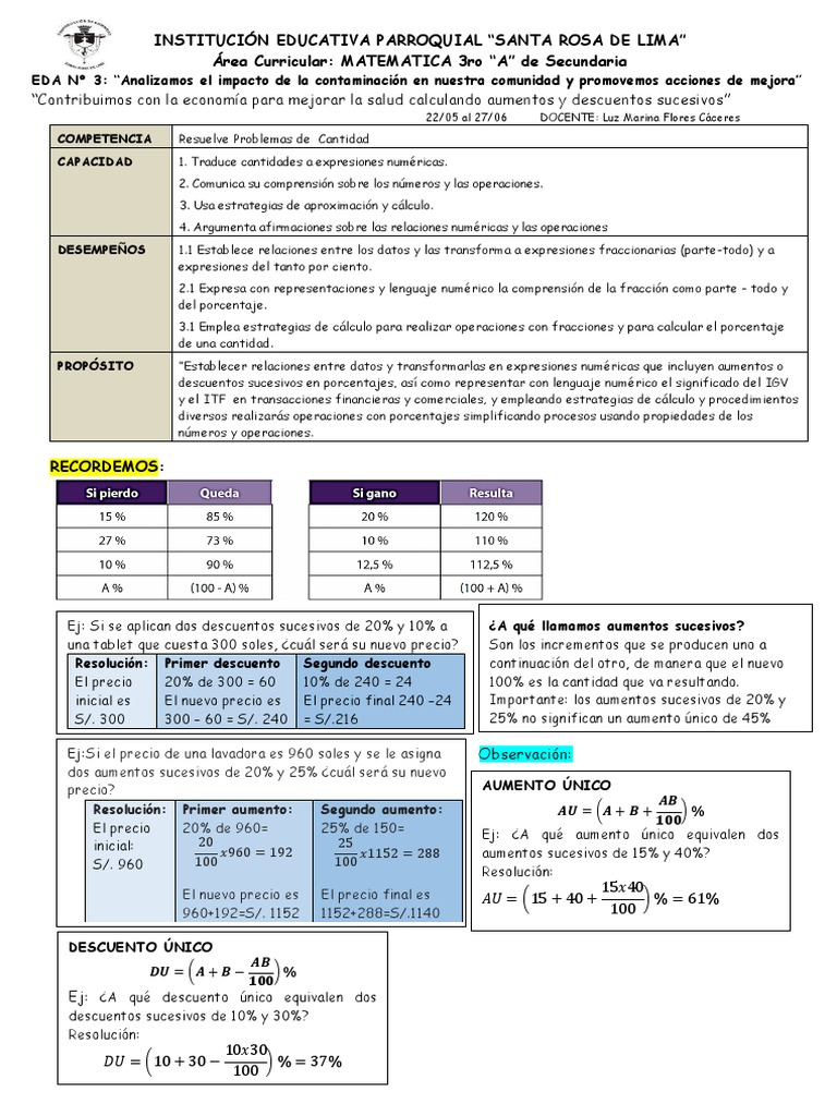 Actividad #15 | PDF | Porcentaje