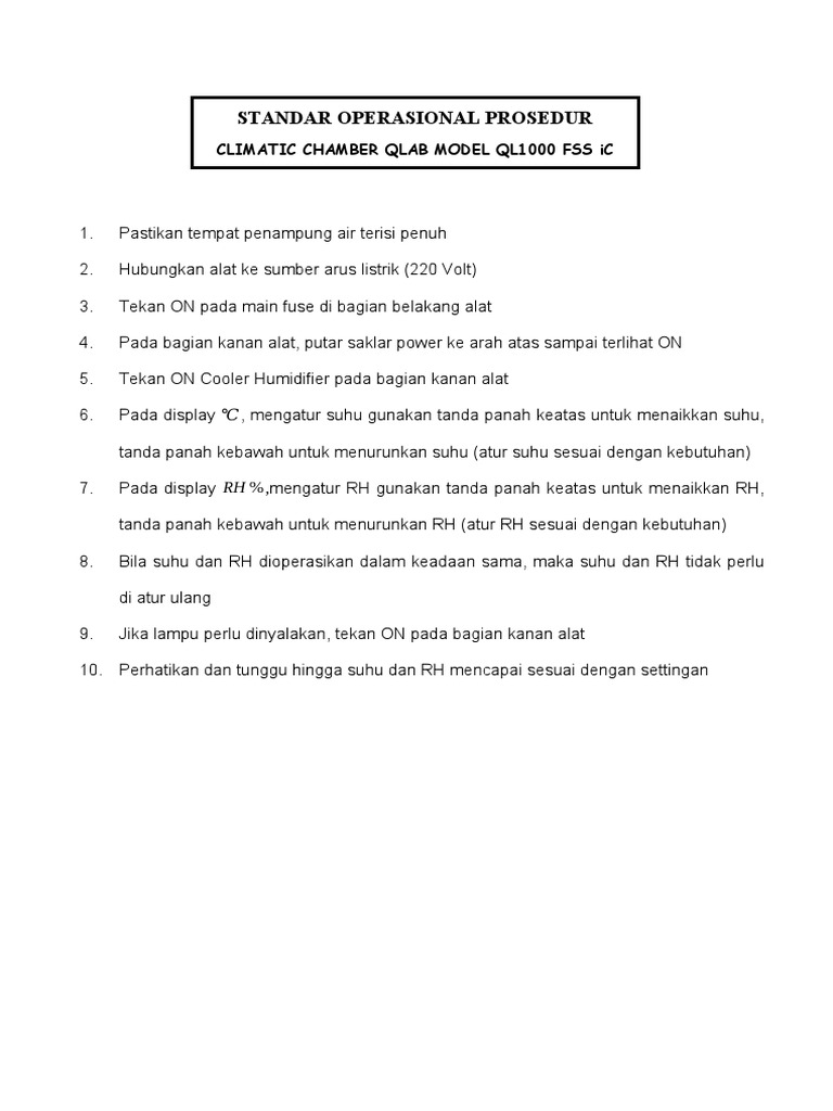 STANDAR OPERASIONAL PROSEDUR QLAB | PDF