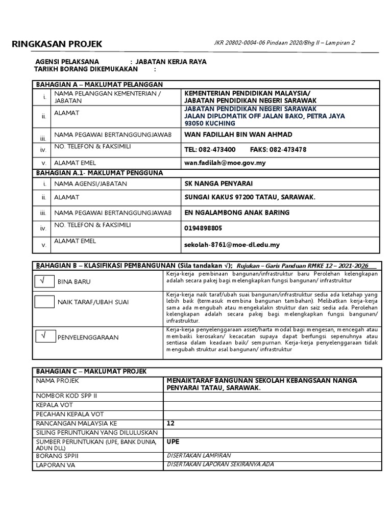 8.0 Ringkasan Projek | PDF