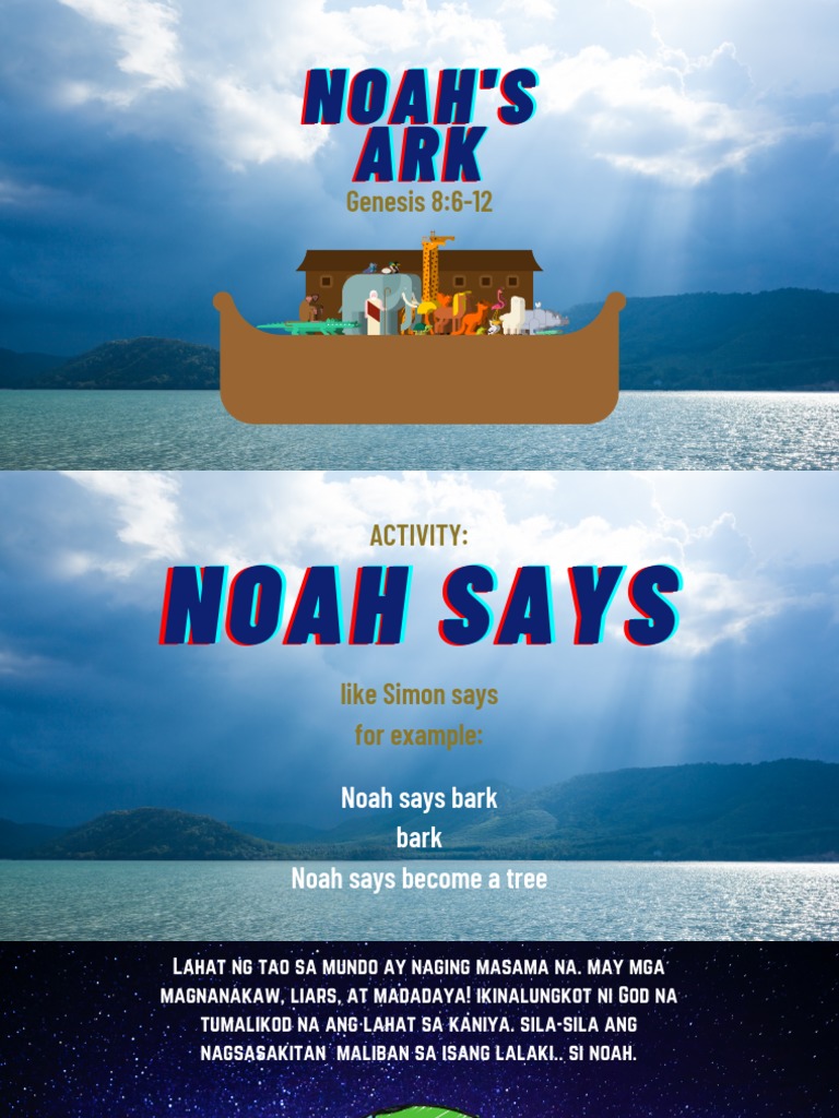 sunday school lesson - noah's ark | PDF