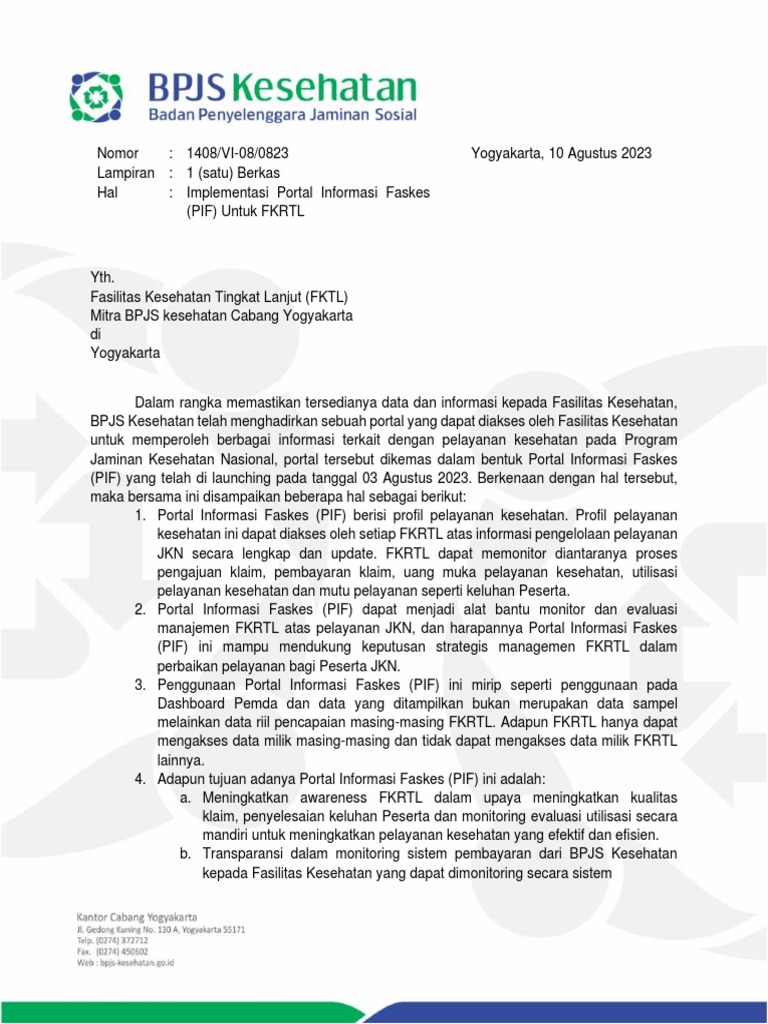 1408-Implementasi Portal Faskes (PIF) | PDF