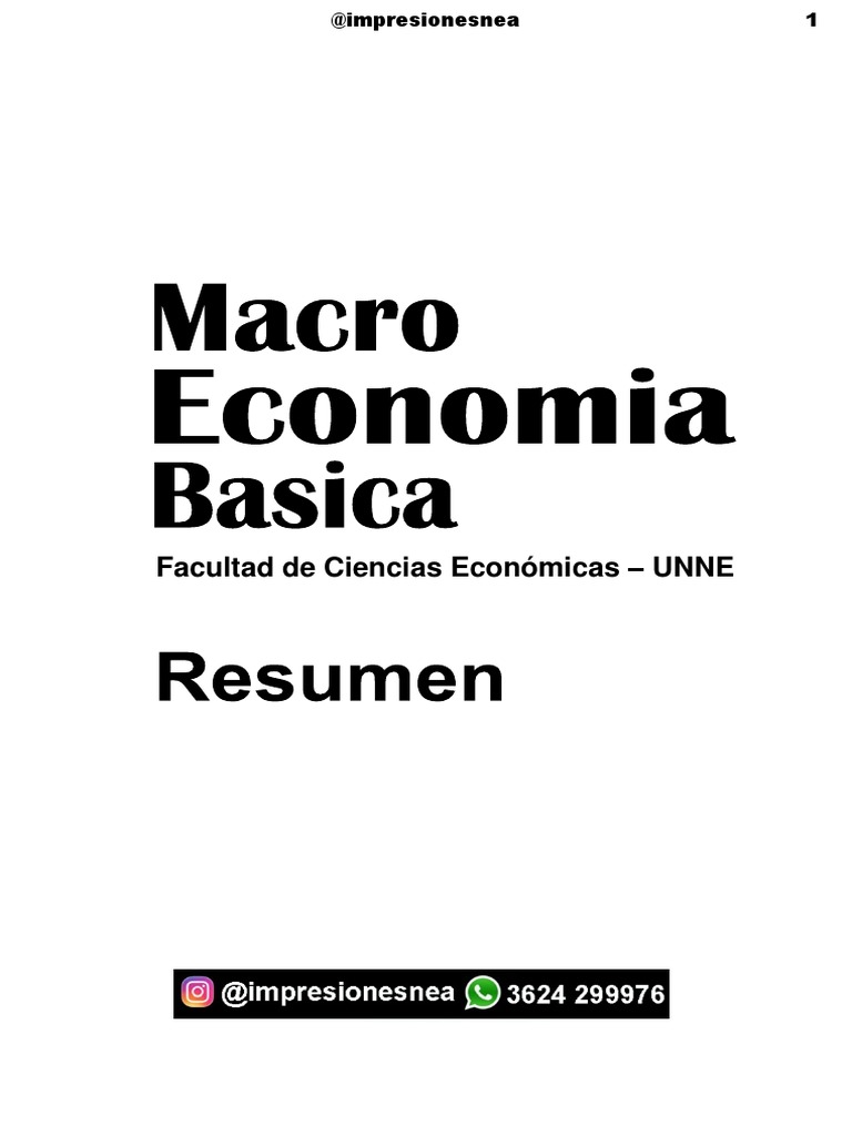 Macroeconomia Basica - Resumen | PDF | Producto Interno Bruto | Inflación
