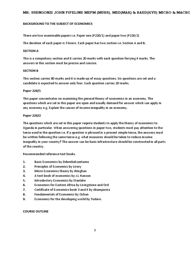 Economics Notes | PDF | Economics | Wealth