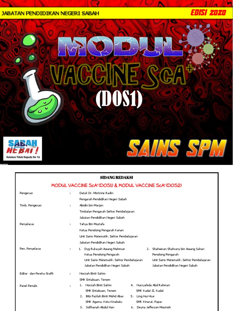 10 MODUL VACCINE ScA+ (DOS1) JPN Sabah 2020 | PDF