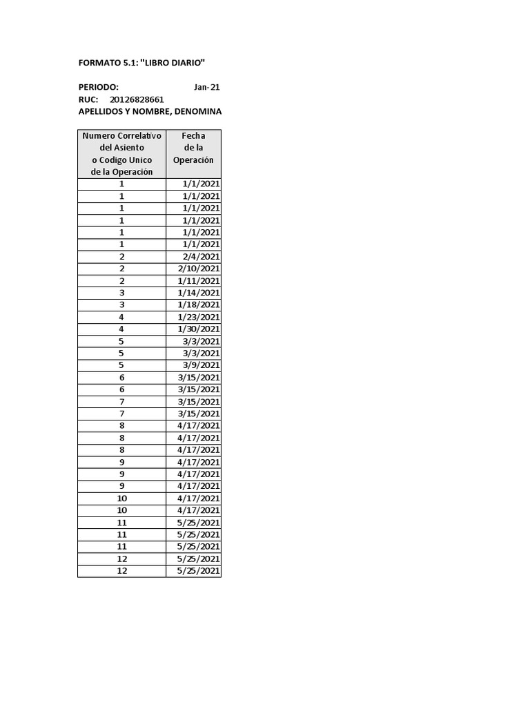 Formato de Libro Diario y Mayor UTP | PDF | Servicios financieros ...