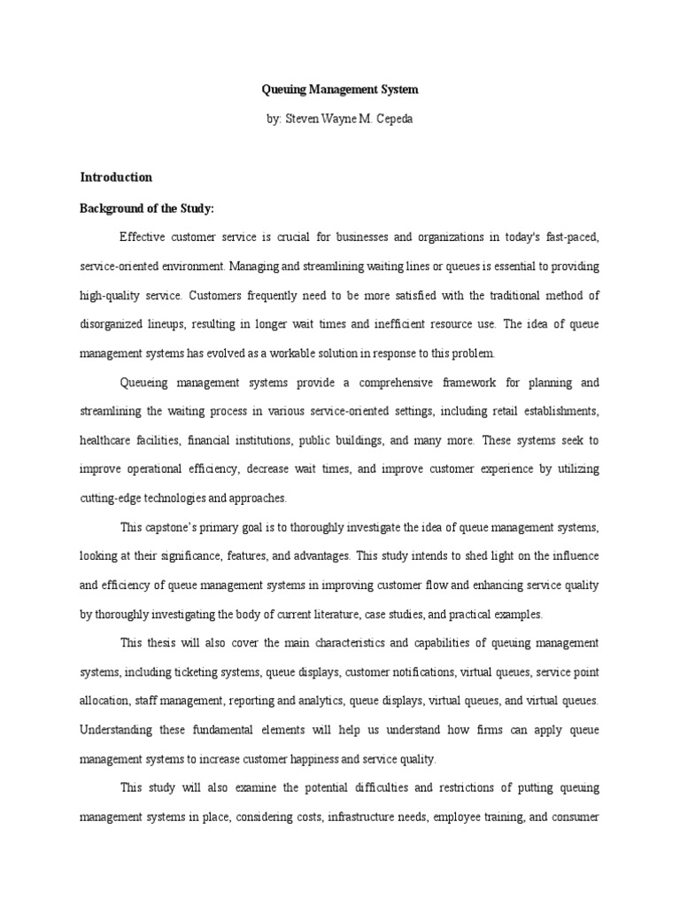 Queuing Management System | PDF
