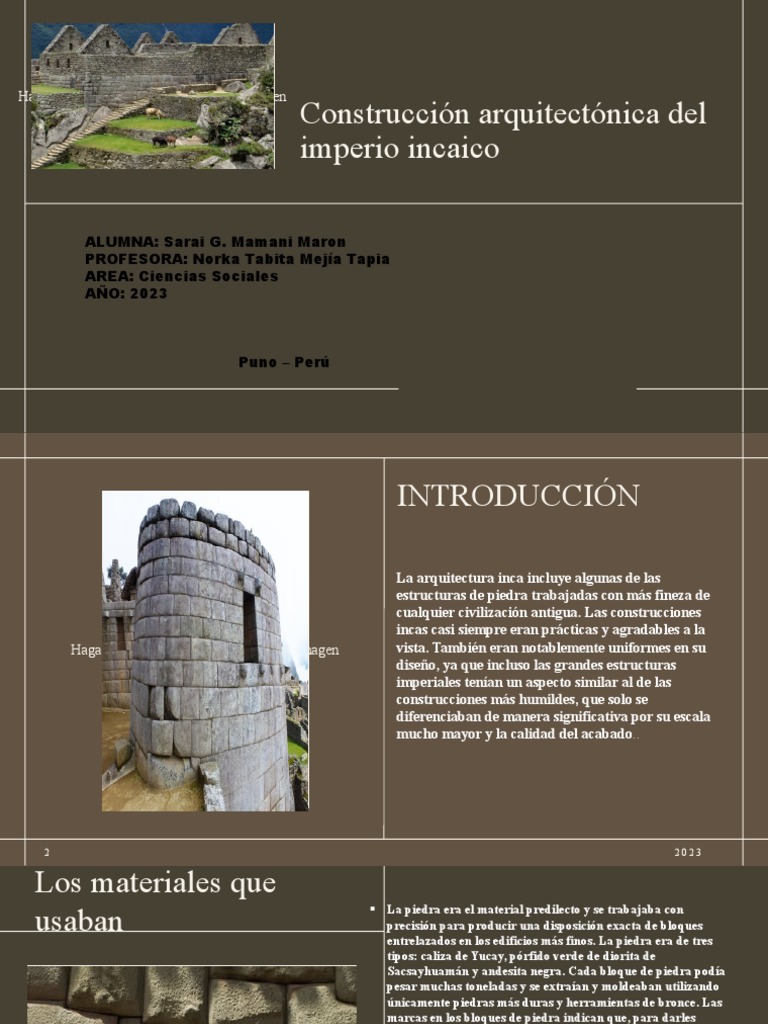 Construcción Arquitectónica Del Imperio Incaico | PDF
