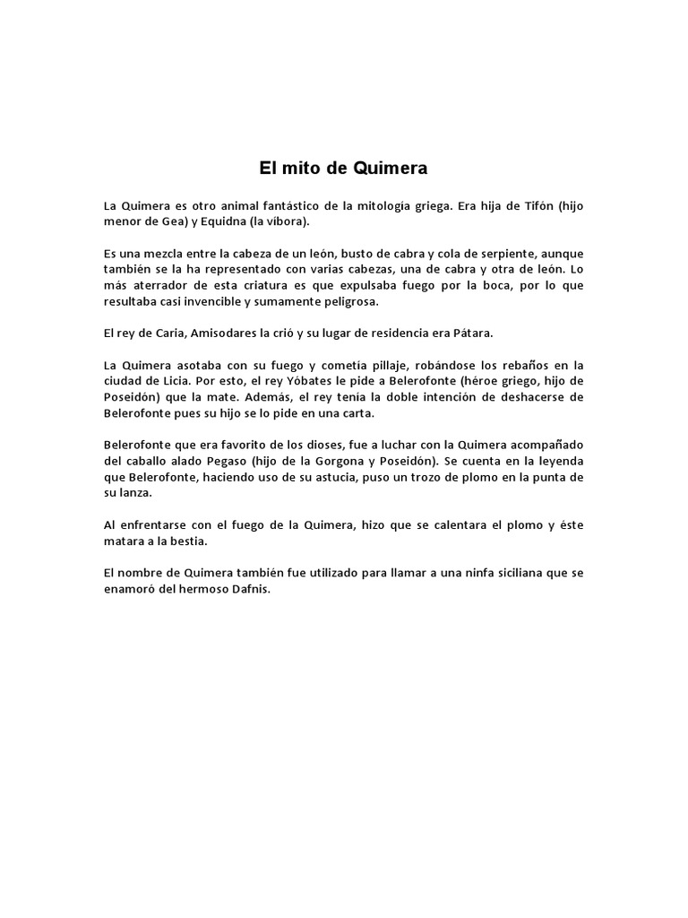 El Mito de Quimera | PDF