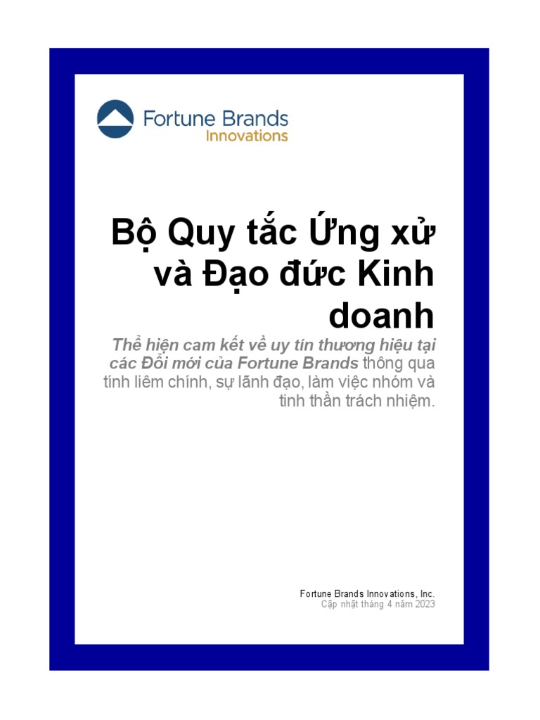 FBIN 2023 Code of Conduct Vietnamese | PDF