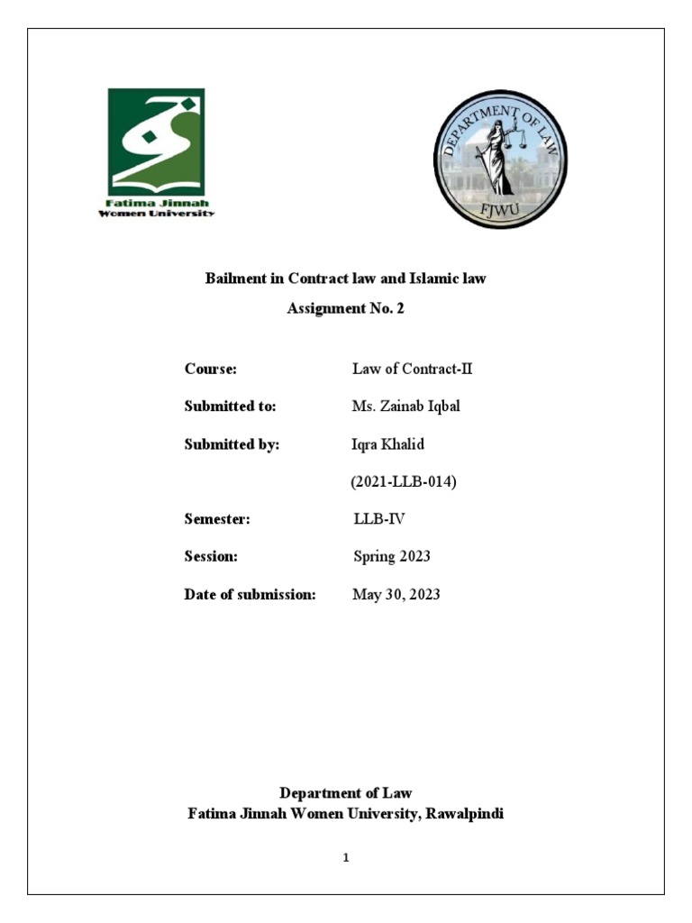 Contract Ass 2 | PDF