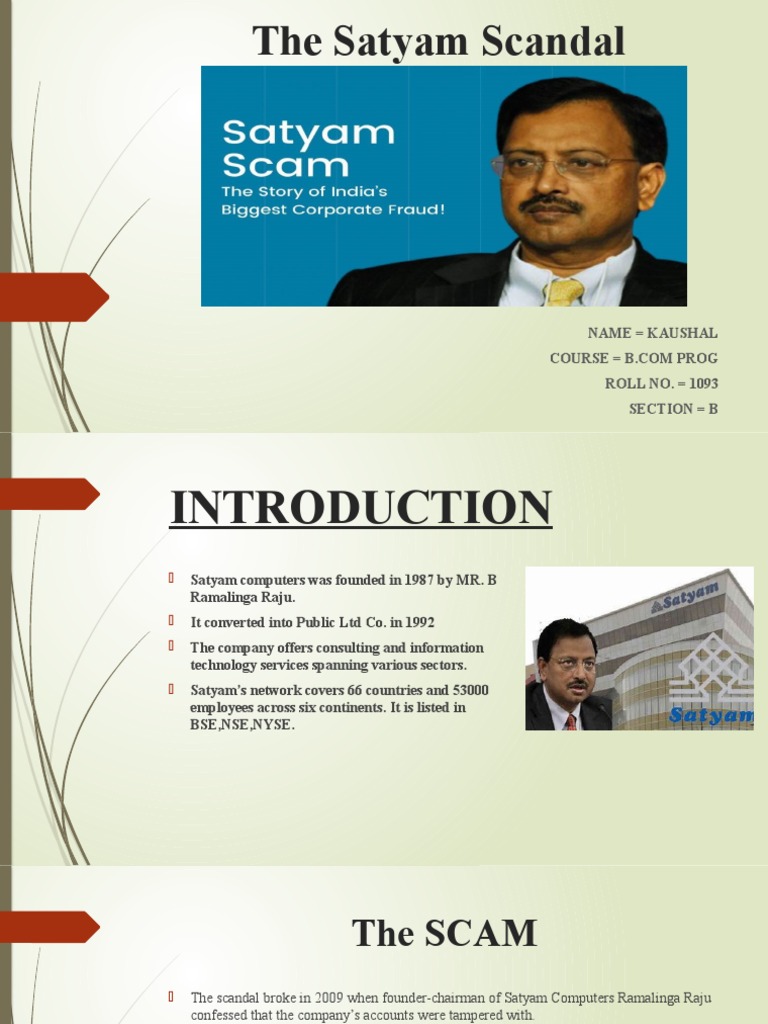 The Satyam Scandal | PDF