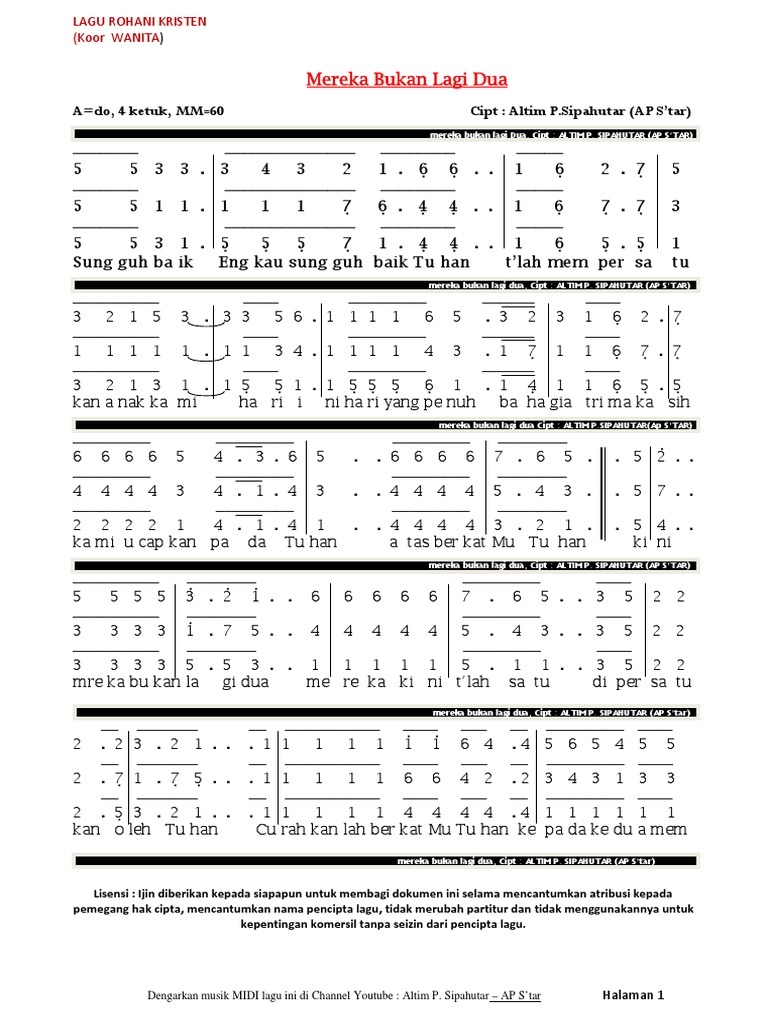 KOOR Pernikahan - Mereka Bukan Lagi Dua | PDF