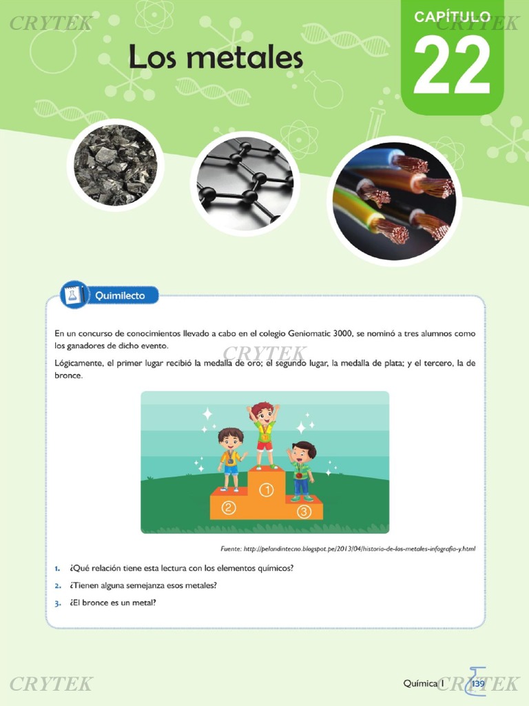 Características y Usos de los Metales | PDF | Rieles | Cobre