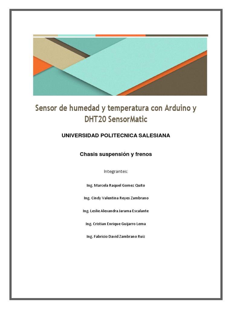 G1 Sensor de Humedad y Temperatura Con Arduino y DHT20 | PDF