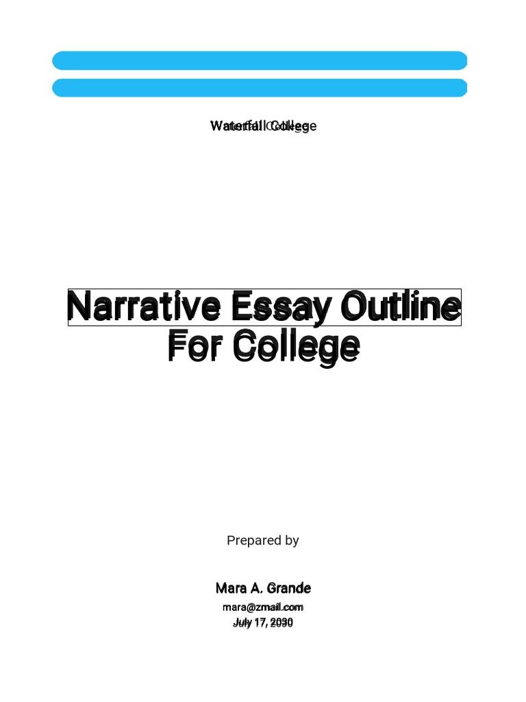 Narrative Essay Outline For College Template | PDF