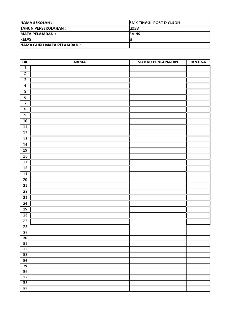 Borang Rekod Transit PBD f3 2023 | PDF