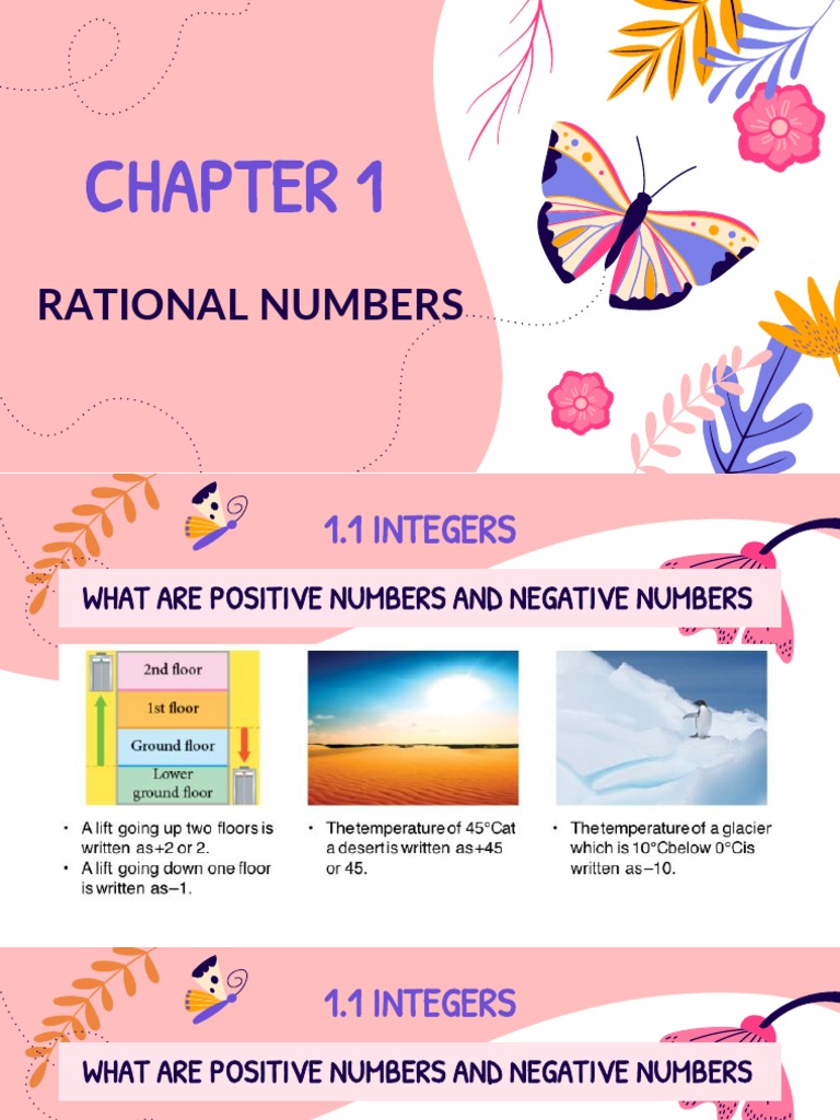 Chapter 1 Rational Numbers | PDF | Arithmetic | Subtraction