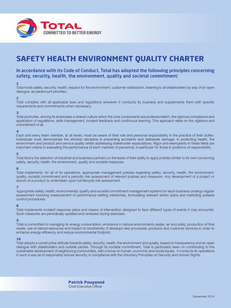 TOTAL HSE Policy | PDF