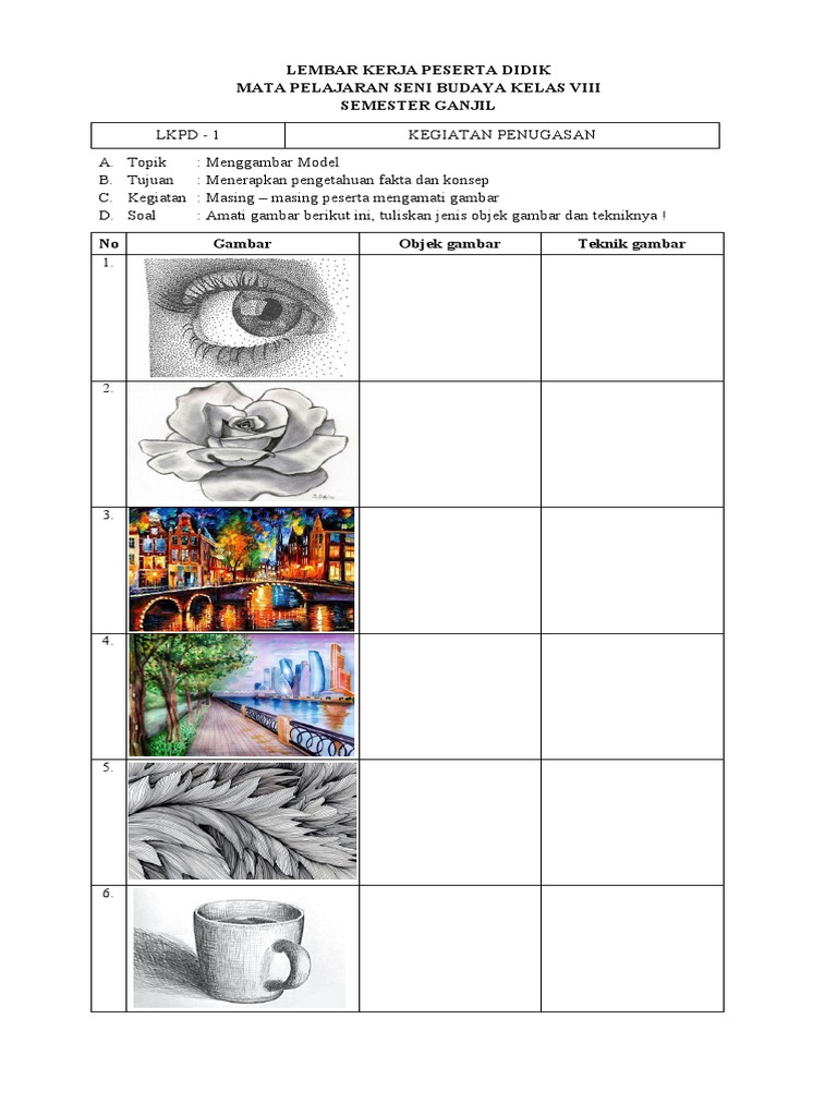 Lkpd 1 Menggambar Model Pdf