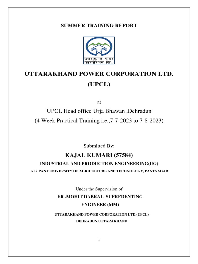 Summer Training Report (Upcl) | PDF | Procurement | Inventory