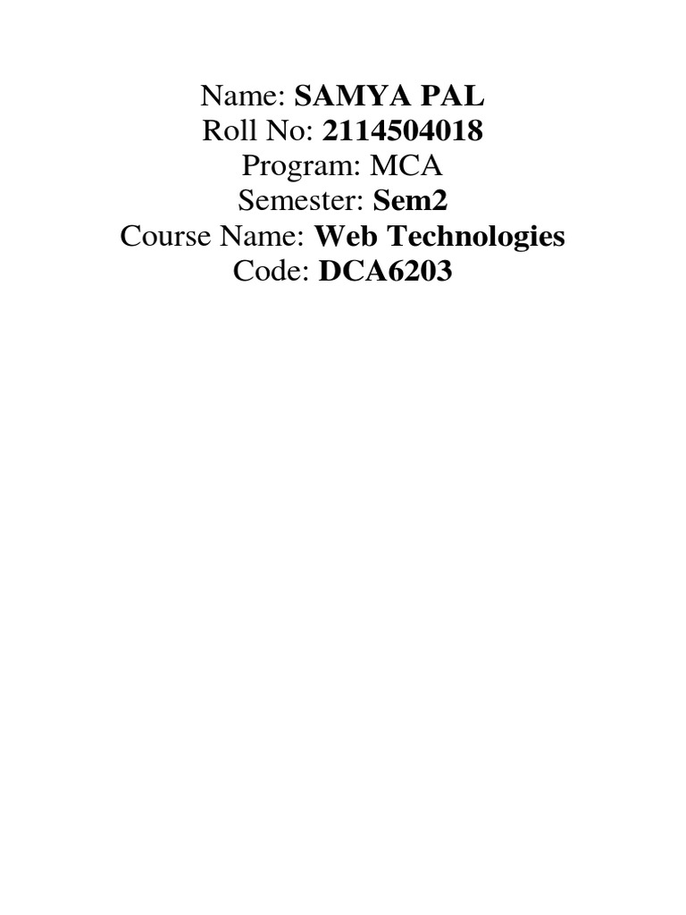 Web Technologies | PDF | Ip Address | Html Web Technologies | PDF | Ip Address | Html
