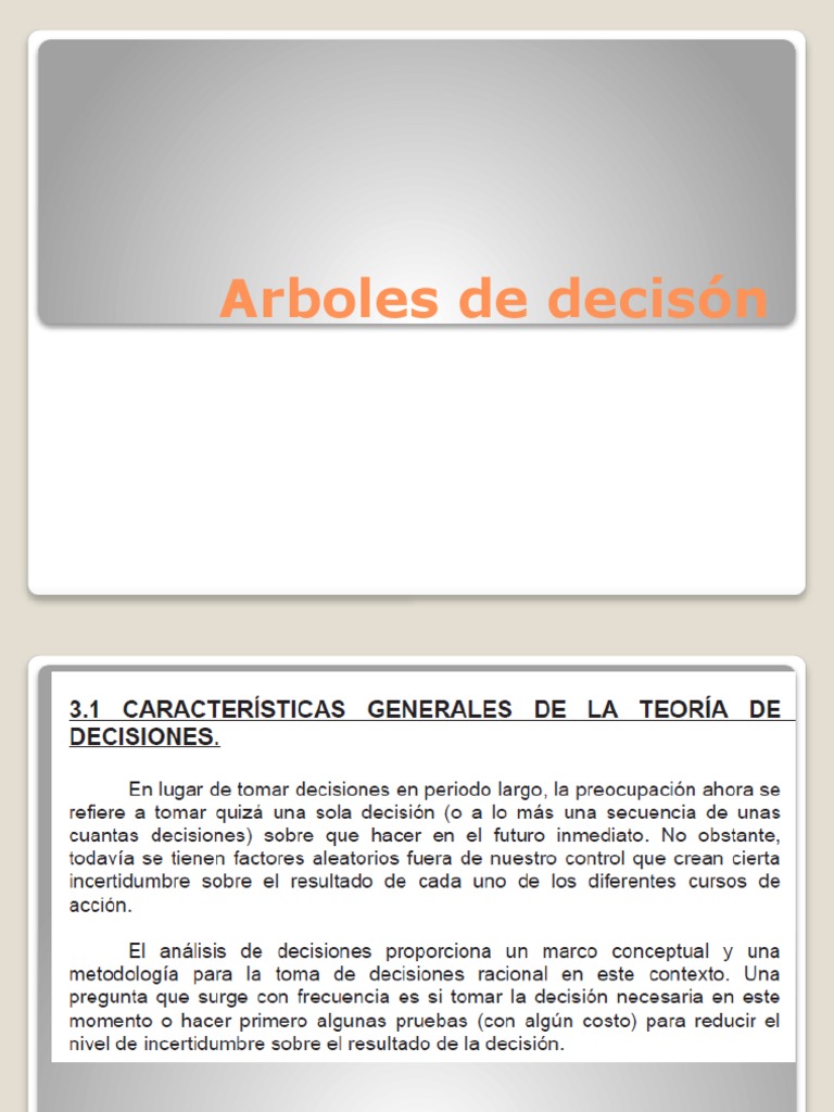 Tema 4 Arboles de Decisión | PDF | Valor esperado | Probabilidad