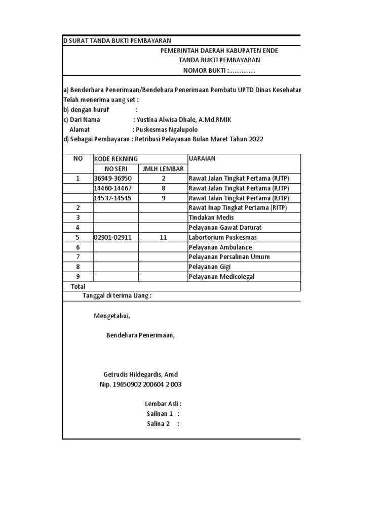 Karcis Retribusi 2022 | PDF