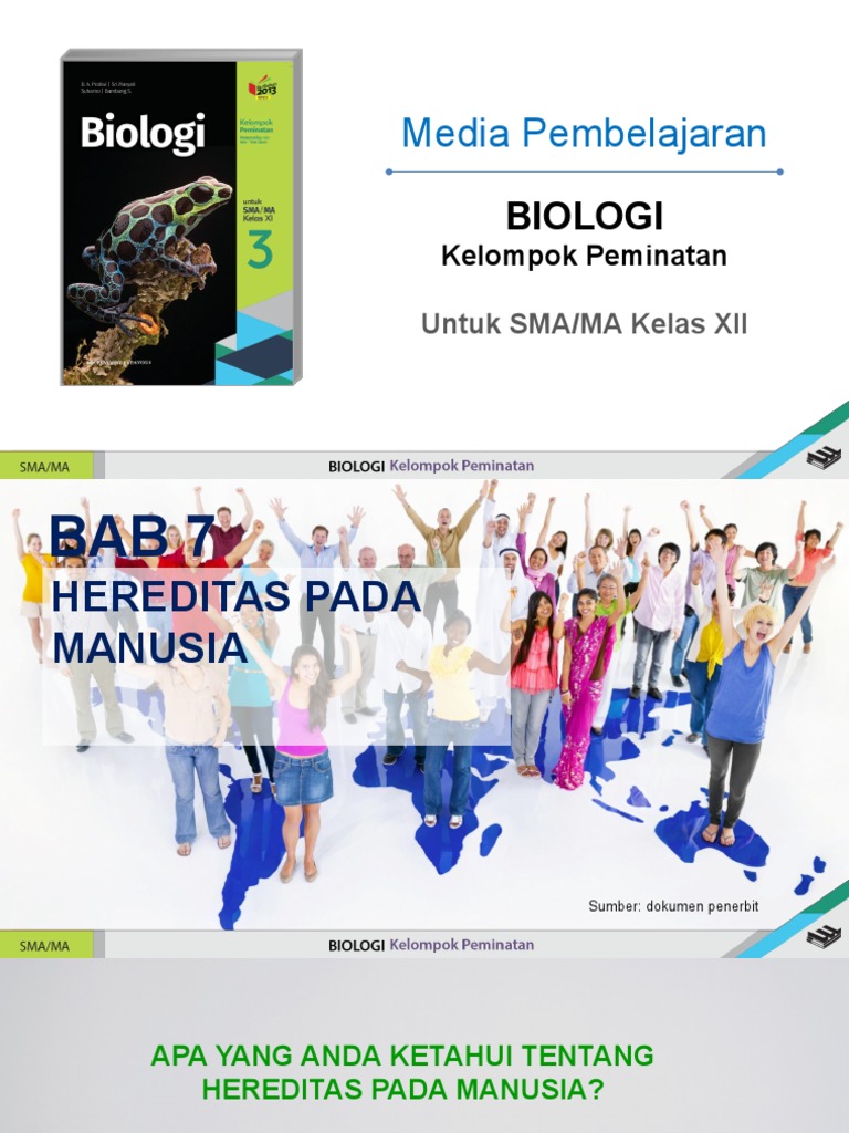 Biologi Klas XII BAB 7 Hereditas Pada Manusia | PDF