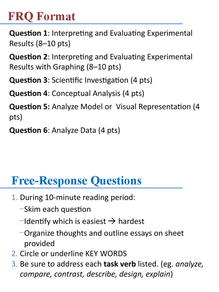 (0.AP Bio FRQ Intro | PDF