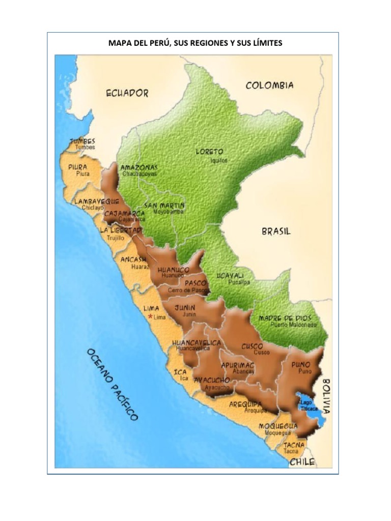 Mapa de Regiones del Perú y Pasco | PDF