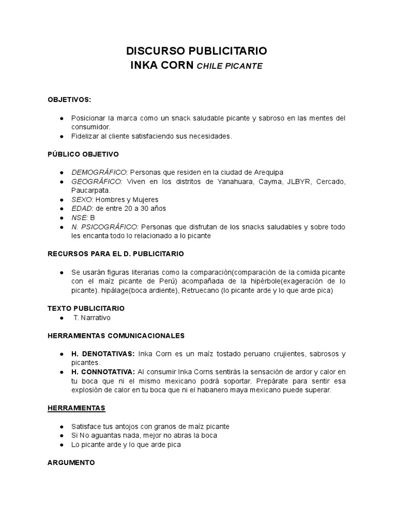 Discurso Publicitario | PDF | Cocina, comidas y vino