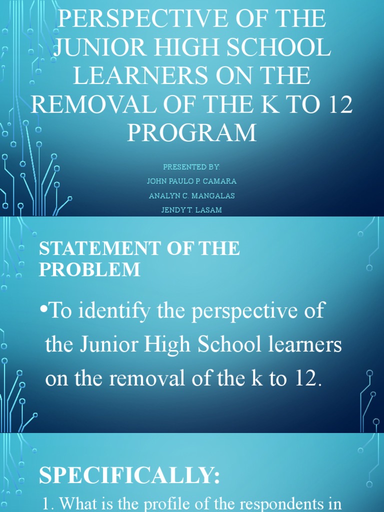 Perspective of The Junior High School Learners On | PDF