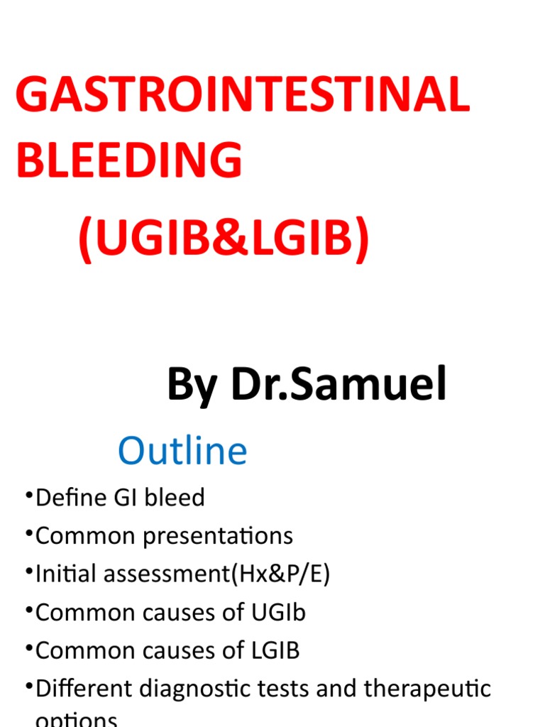 Ugib &lgib | PDF | Human Diseases And Disorders | Body Fluids